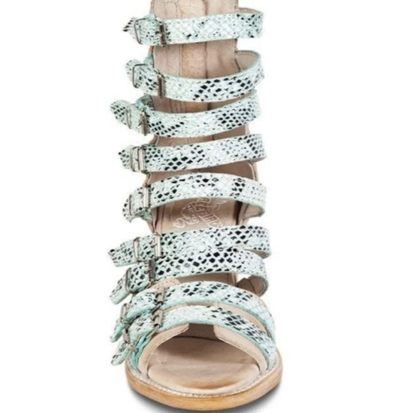 Freebird by Steven | Shoes | Freebird Turquoise Casandra Sandal Bootie Size 7 | Poshmark